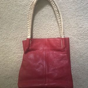 capaccioli | Bags | Carpaccioli Red Leather Bucket Bag | Poshmark